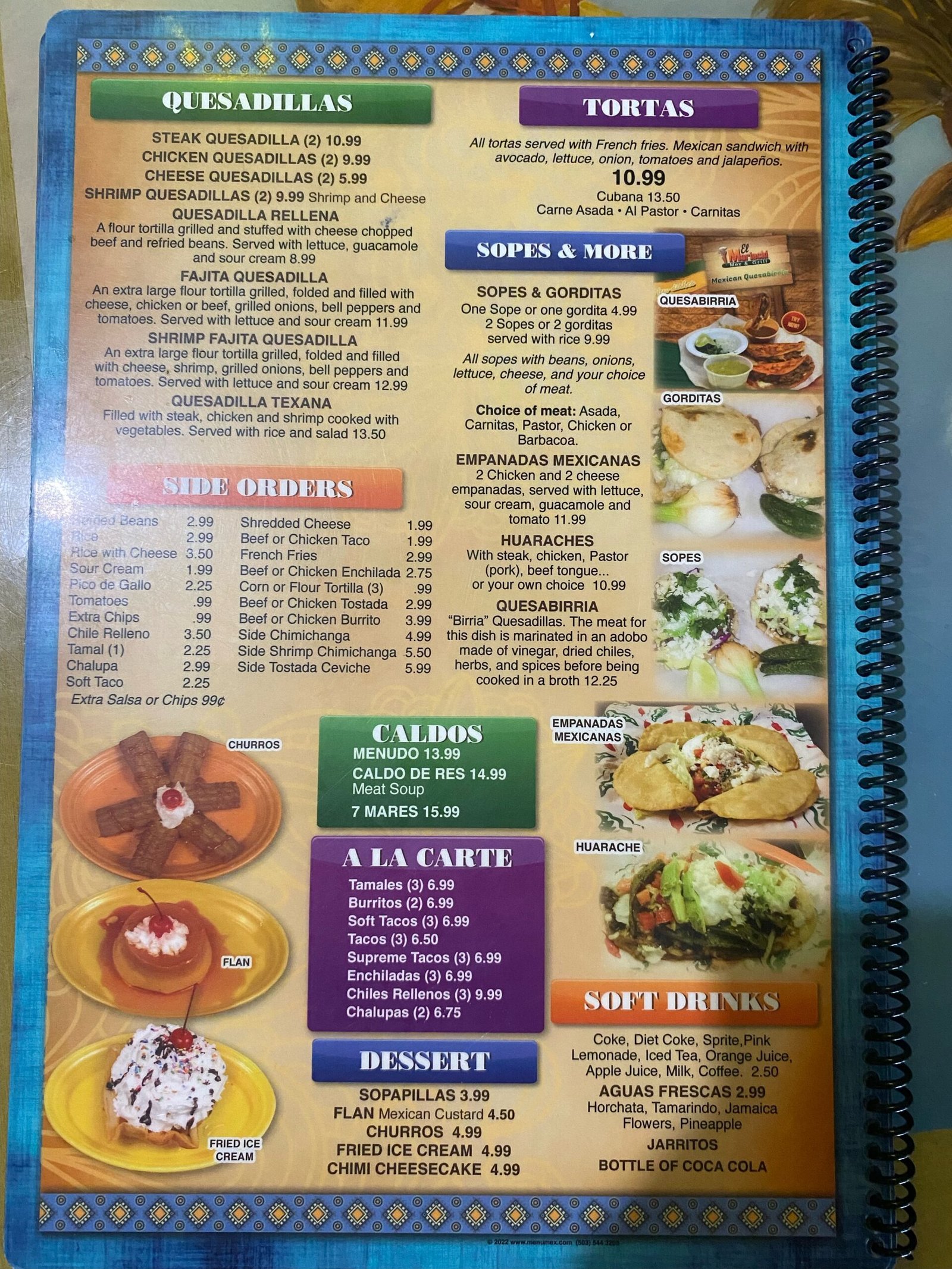 Menu - El Mariachi Mexican Restaurant