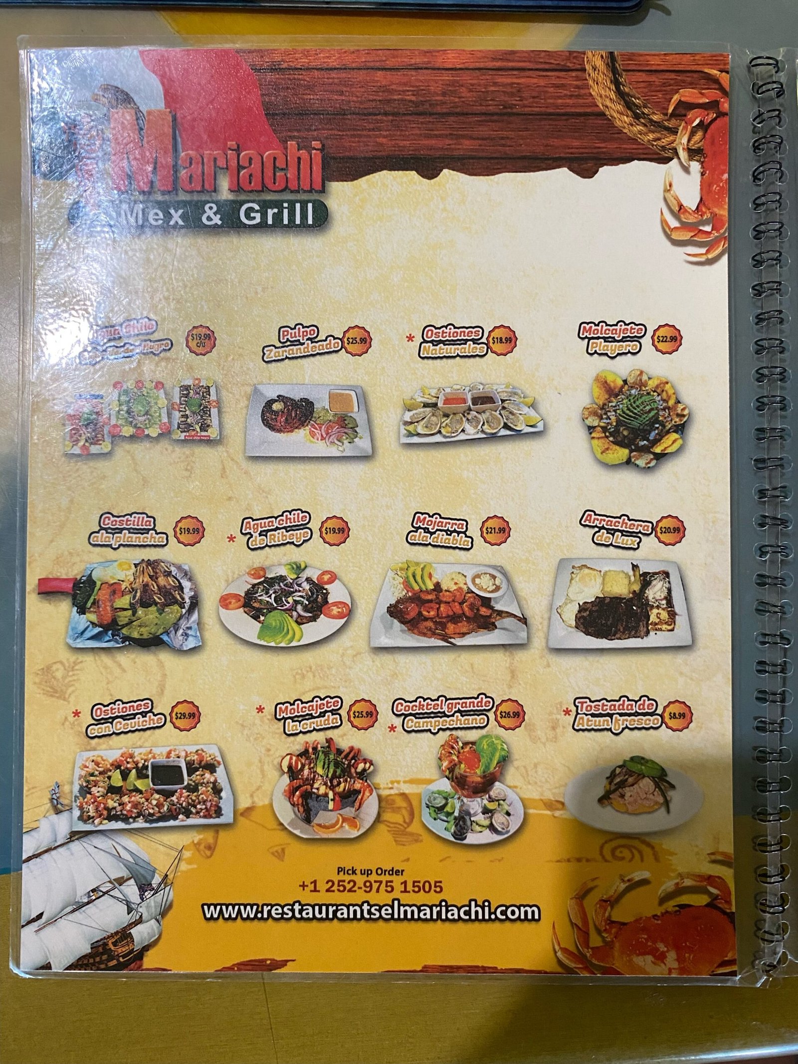Menu - El Mariachi Mexican Restaurant